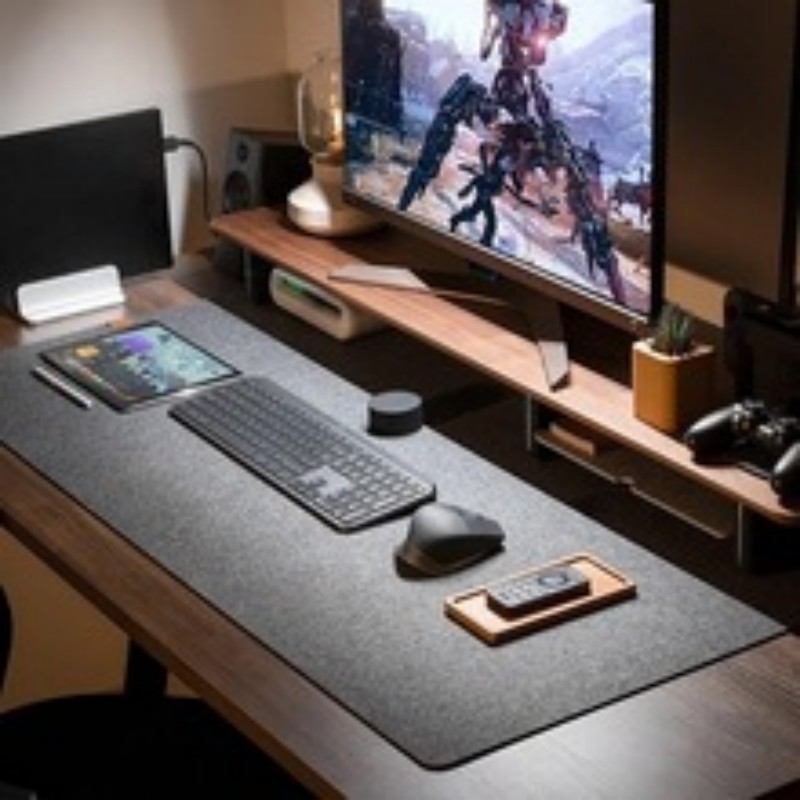 Oversized Thick Felt Mouse Pad, Desk Pad, Desktop Writing Pad, Computer ...