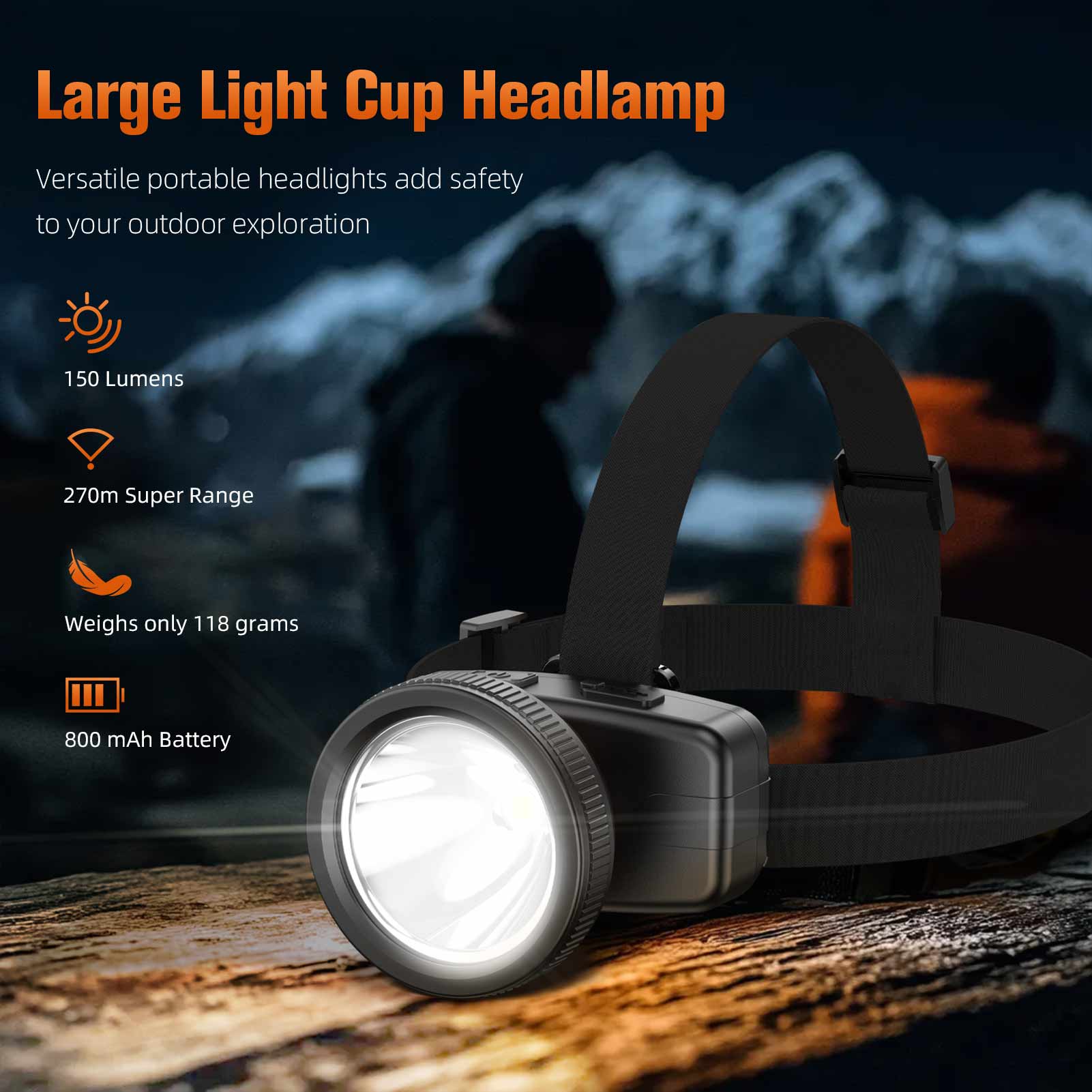 SUPERFIRE HL55 3W Headlights Portable Rechargeable Headlamp Super ...