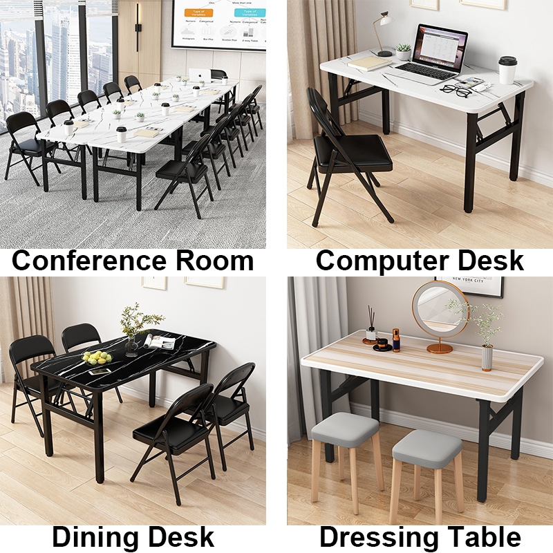 1/2 Laye Portable Foldable Table Desk For Computer Office Dining Study ...