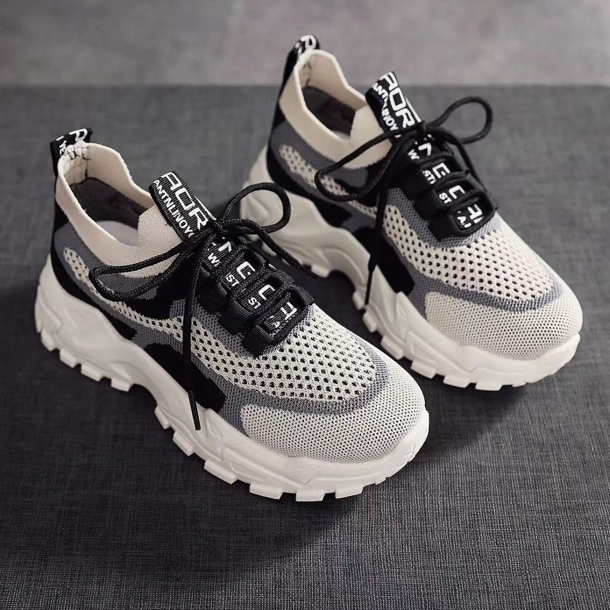 YR Korea fashion women sports shoes Breathable platform light running ...