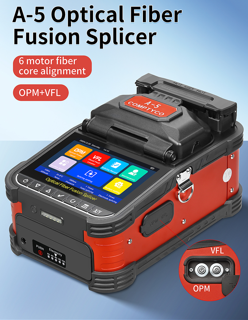 COMPTYCO A-5 Fiber Optic Welding Splicing Machine Optical Fiber Fusion ...