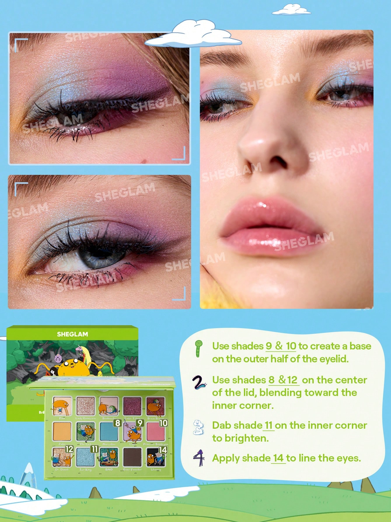 Adventure Time | SHEGLAM Land Of Ooo Palette Matte Shimmer Highly ...