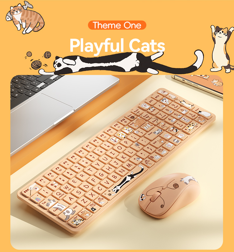 BOW MK392 Cute Wireless Bluetooth Rechargeable Dual-mode Wireless ...