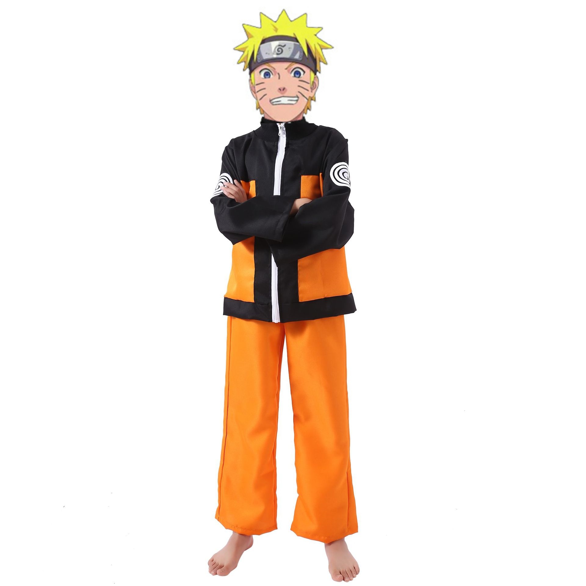 Anime Uzumaki Naruto cosplay Costumes Top And Pants Outfit Show Suits ...