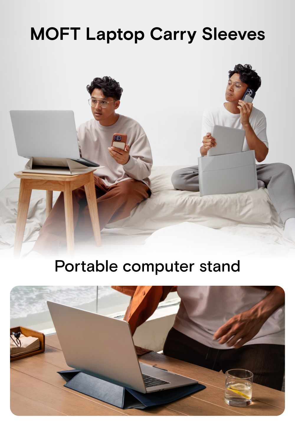 MOFT Carry Sleeve & Laptop Stand Bag Ultra Slim Stylish Pieces For ...