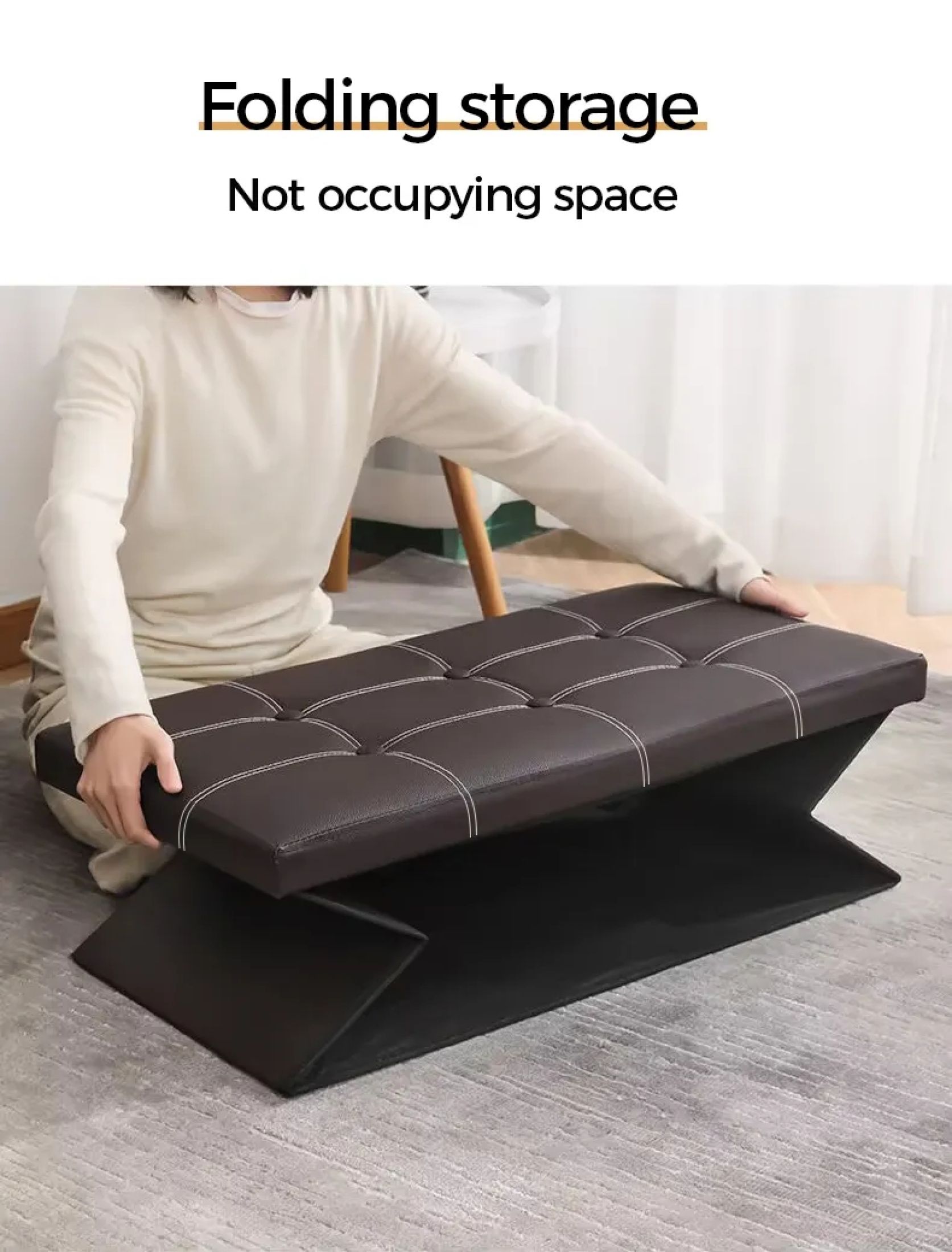 【BUY 1 TAKE 1】110L Folding Sofa Storage Box Stool Foldable Storage ...