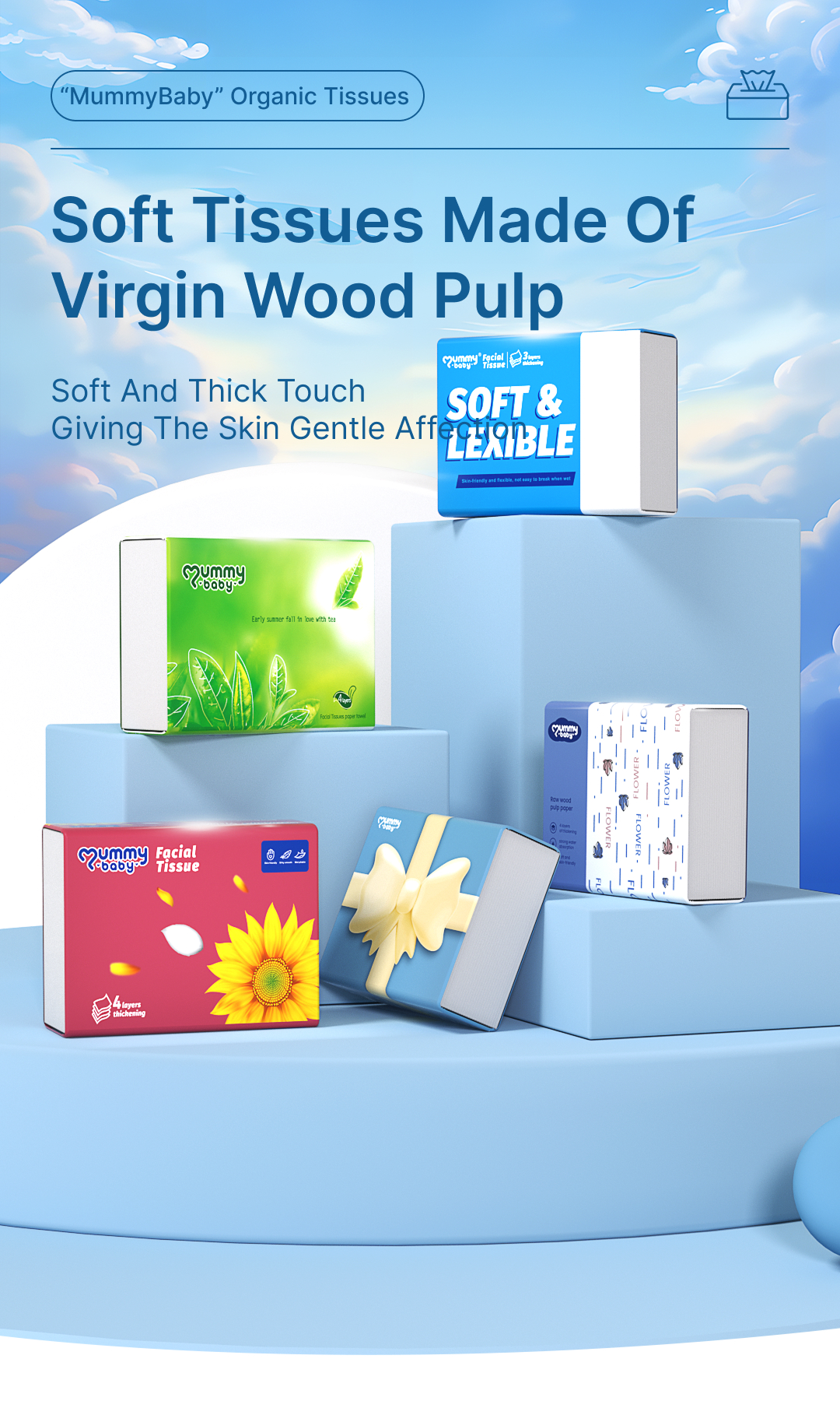 【MUMMY BABY】 Facial Tissue order Tissue 3-Ply / 4-Ply Facial Tissue ...