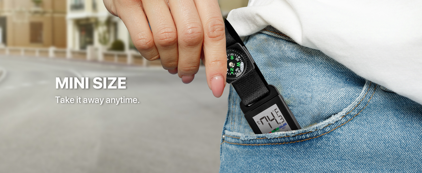 Portable Digital Hygrometer, Ambient Hygrometer, with Temperature and ...