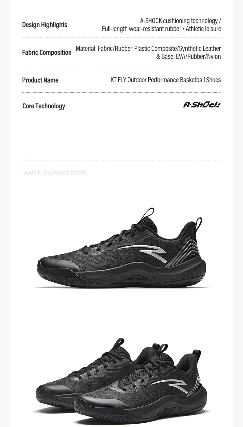 ANTA SS Men KT Fly BM Basketball Shoes Cushioning Wear-resistant ...