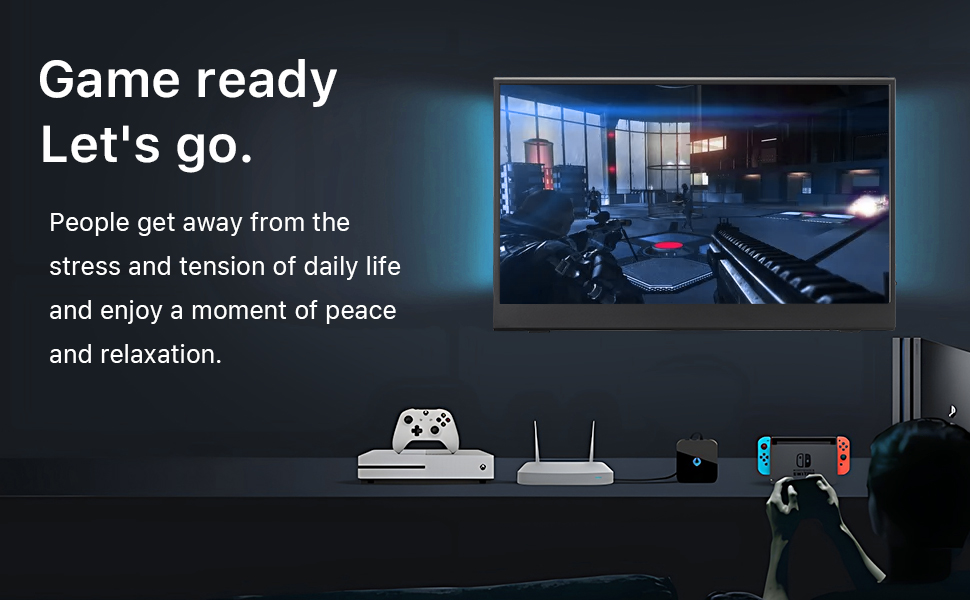 【Multifunctional】Portable Monitor 14 /15.6 inch 4K External Monitor ...