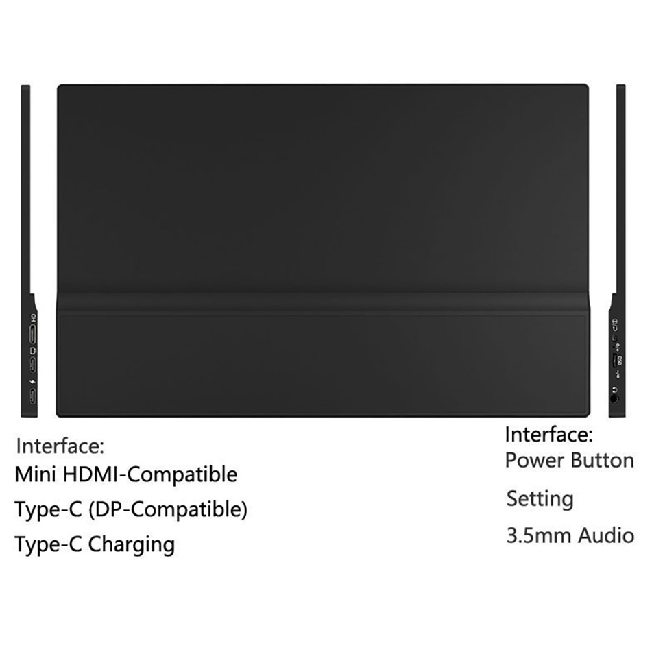 【Multifunctional】Portable Monitor 14 /15.6 inch 4K External Monitor ...