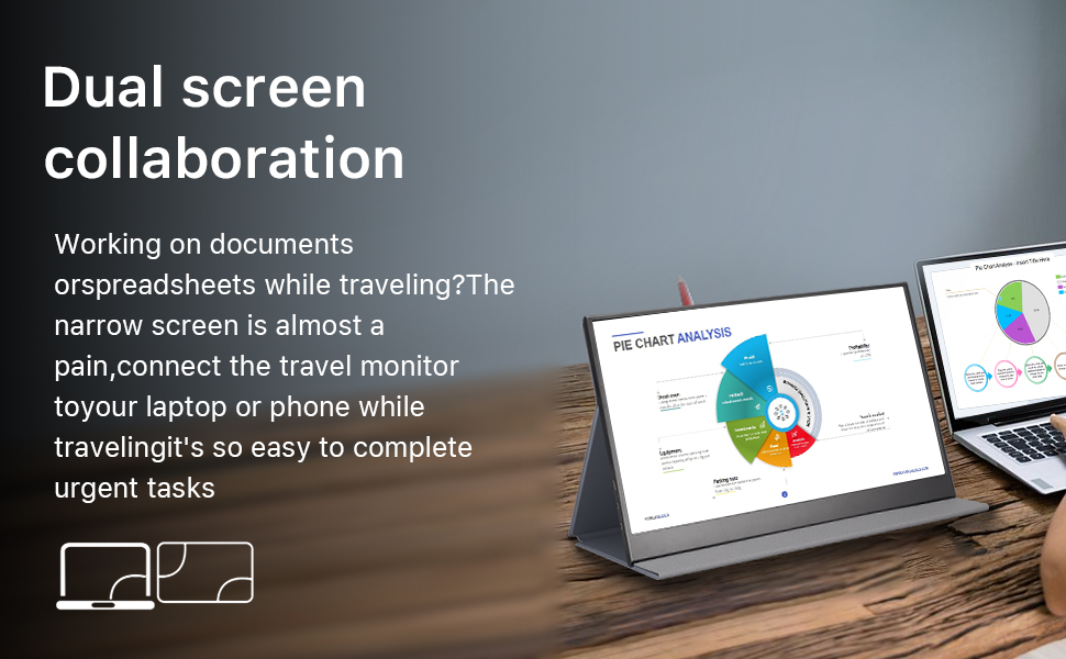 【TOUCH SCREEN】Portable Monitor 4K 14 /15.6 inch External Monitor Small ...