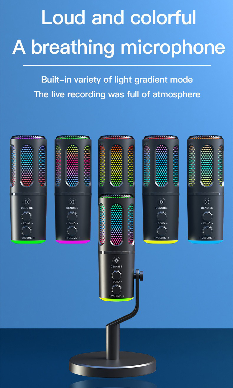 USB Microphone Computer Condenser Gaming Mic for PC/Laptop/PS4/PS5 ...