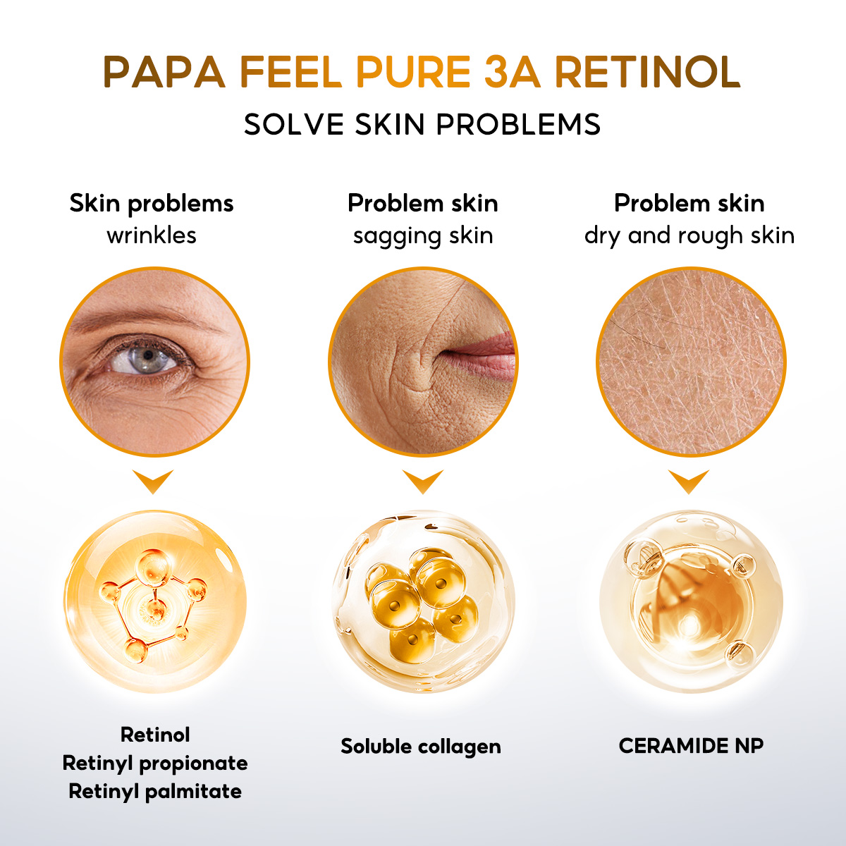 PAPA FEEL 3X Retinol Cream Anti Aging Wrinkles Melasma Remover Cream ...