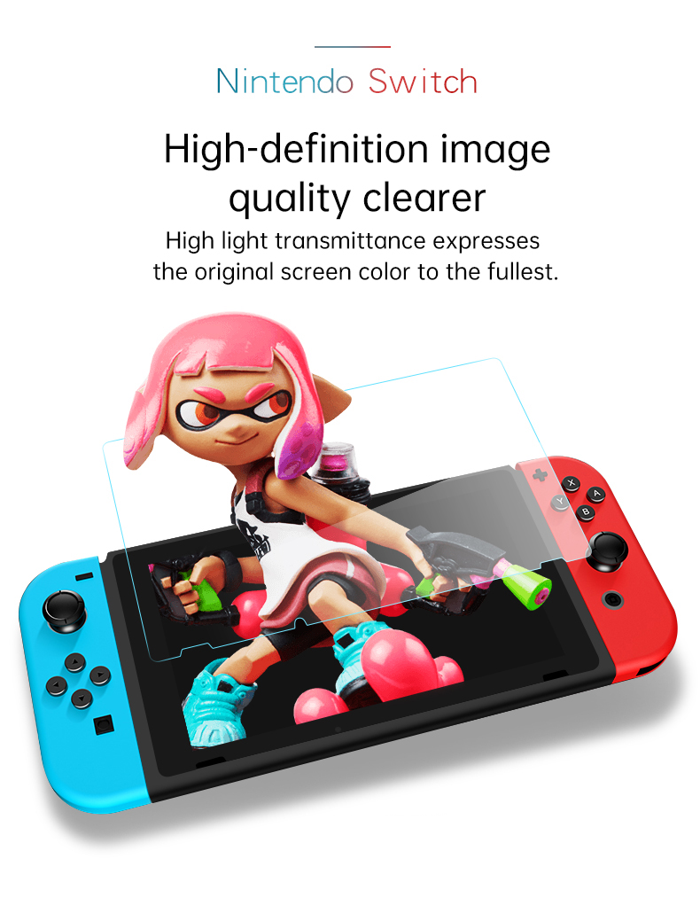 PZOZ Screen Protector For Nintendo Switch OLED/ Switch V2 Full Coverage ...