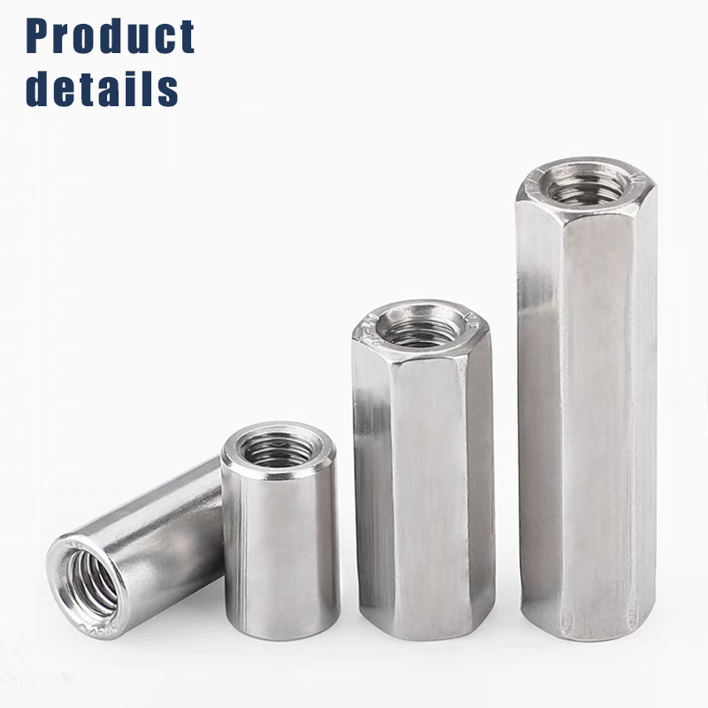 【RL】 Zinc Plated Long Hex / Round Nuts Hexagon Long Skru Nut Column M4 ...