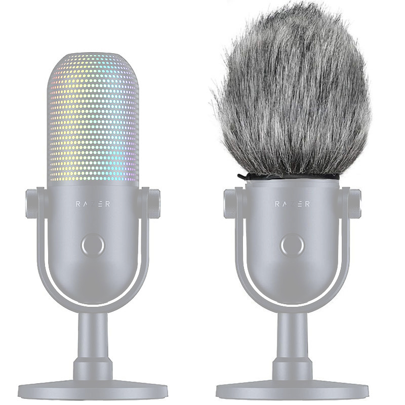 Razer Seiren V3 Chroma Furry Windscreen Muff, Mic Pop Filter/Wind Cover ...