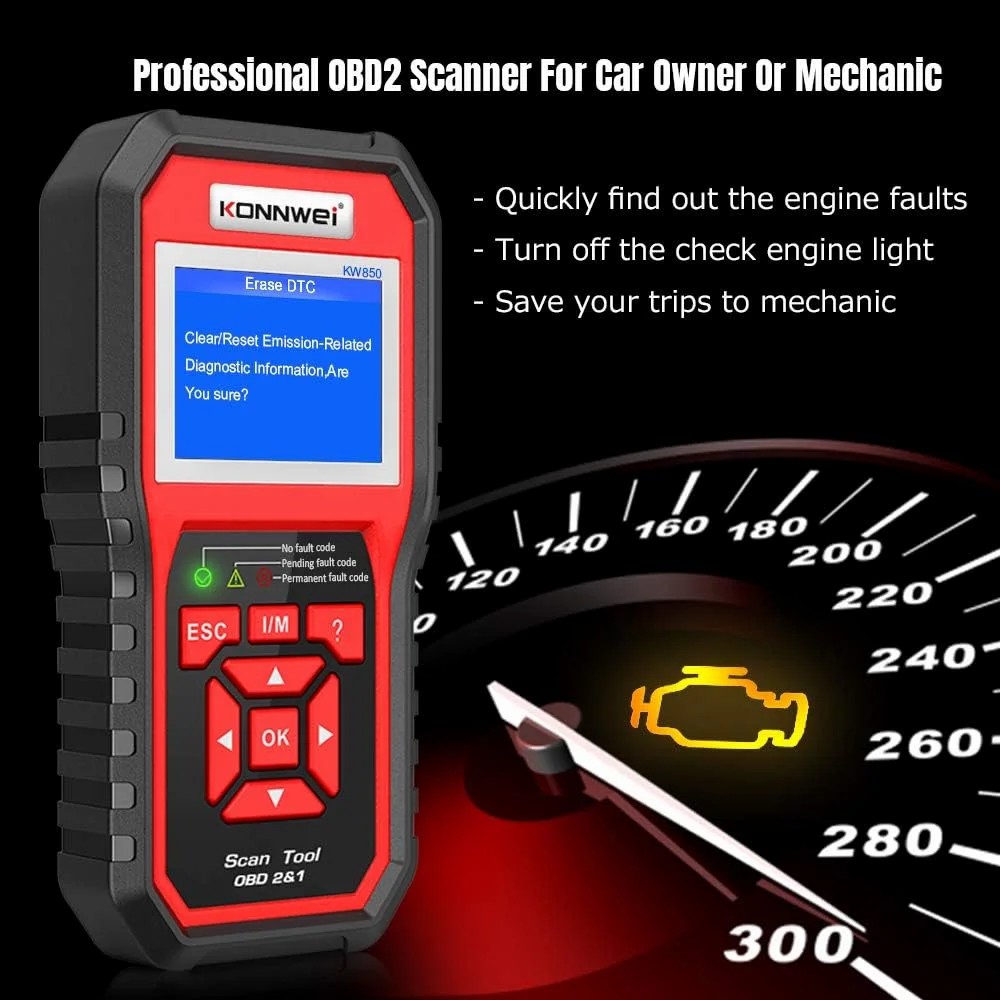 (2025) KONNWEI KW850 OBD2 Scanner Auto Diagnostic Tool Car Diagnosis ...