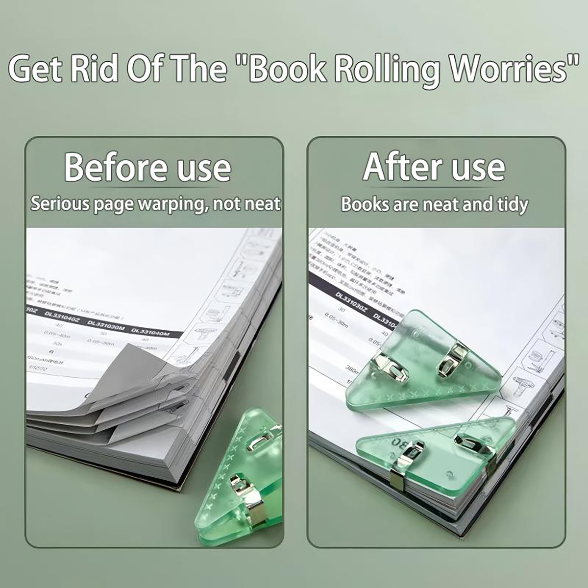 90° Triangle Binder Clip 11 Colors Macaron Paper clips Holds 80 A4 ...