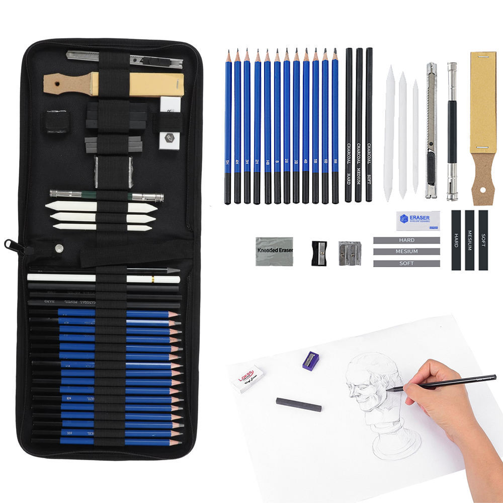 145PCS Sketch Pencil Set Artist Craft Professional drawing Kit Graffiti ...