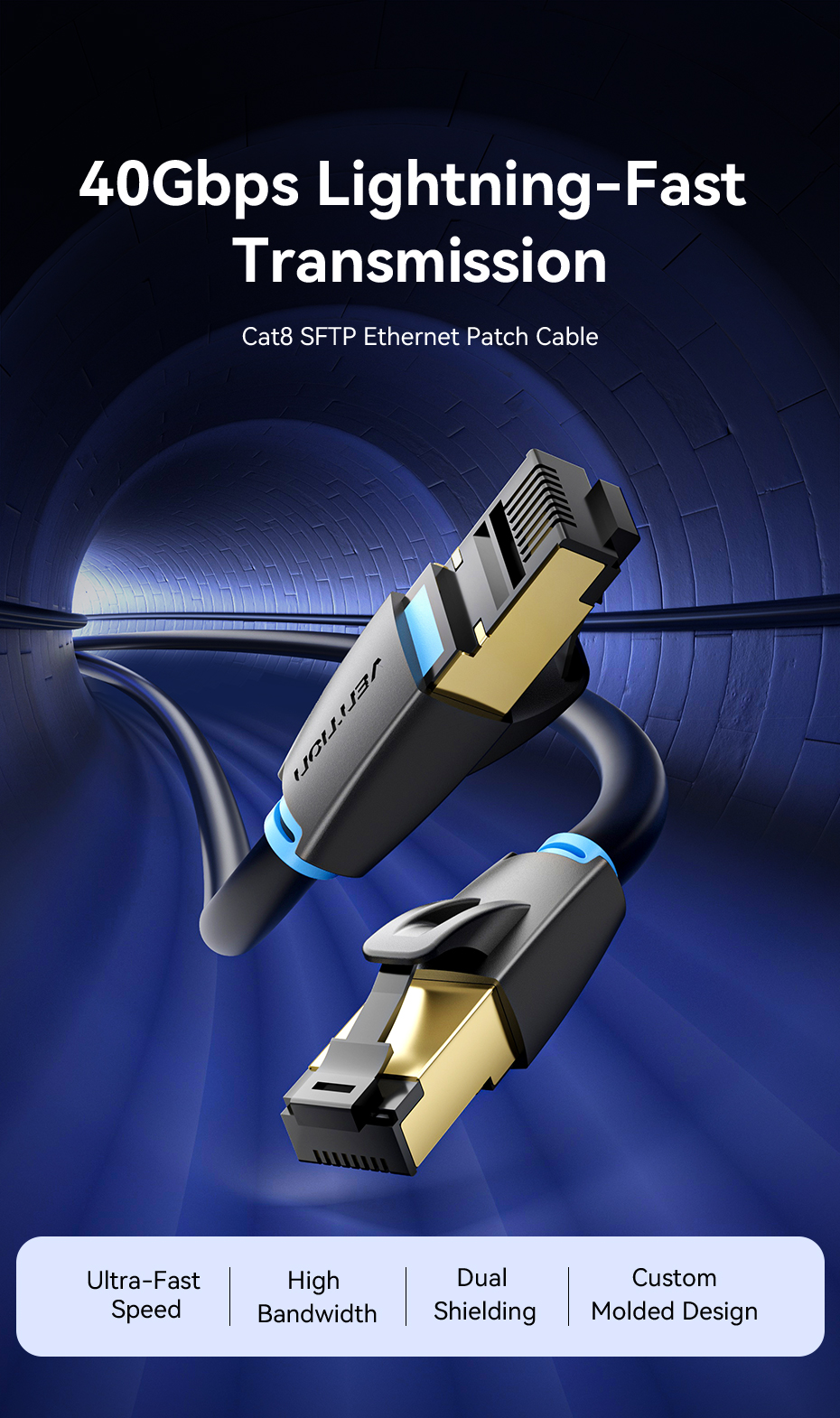 Vention Ethernet Cable Cat8 40Gbps Super Speed SFTP Lan Network Cable ...