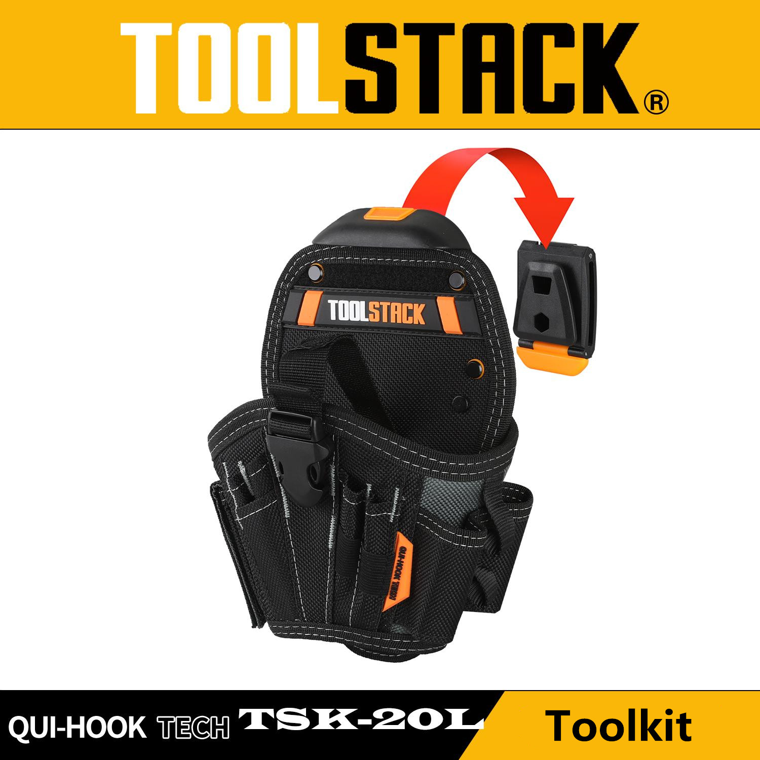 Toolstack Quick-Hanging Tool Bag TSK-20L Medium Electric Drill Bag Tool Bag Multifunctional ...