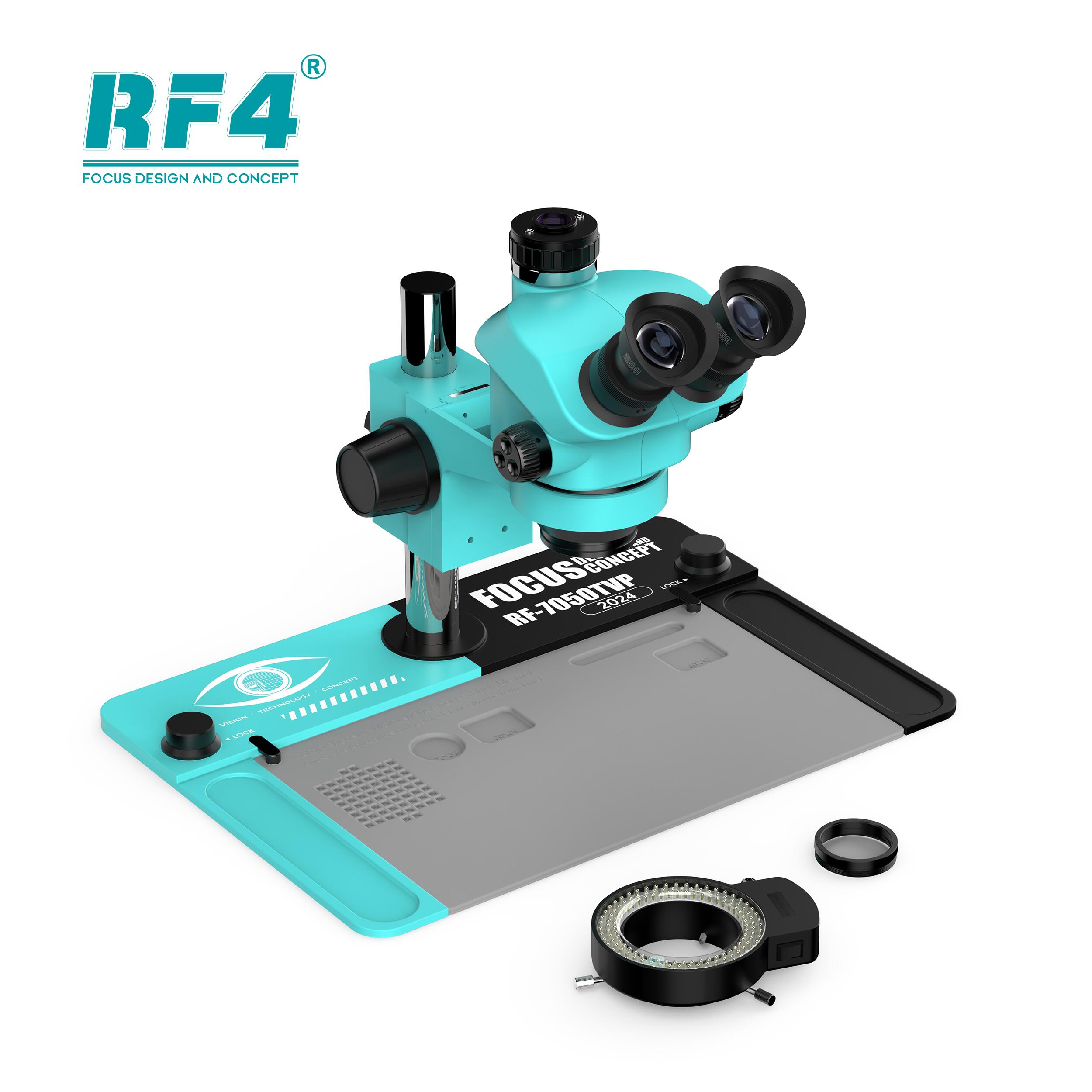 2024 RF4 RF-7050TVP Triocular Microscope 7-50X Zoom Lens Magnification Knob Gears Accurately ...