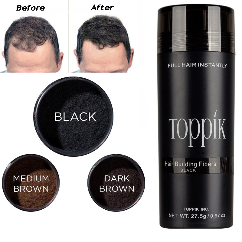 Toppik Keratin Hair Building Fibers Powder Thickening Spray Hair Fibers ...