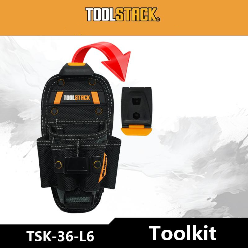 TOOLSTACK Quick-Hanging Tool Bag, TSK-36-L6 Multi-Function Tool Bag Small Mechanic Bag | Shopee ...