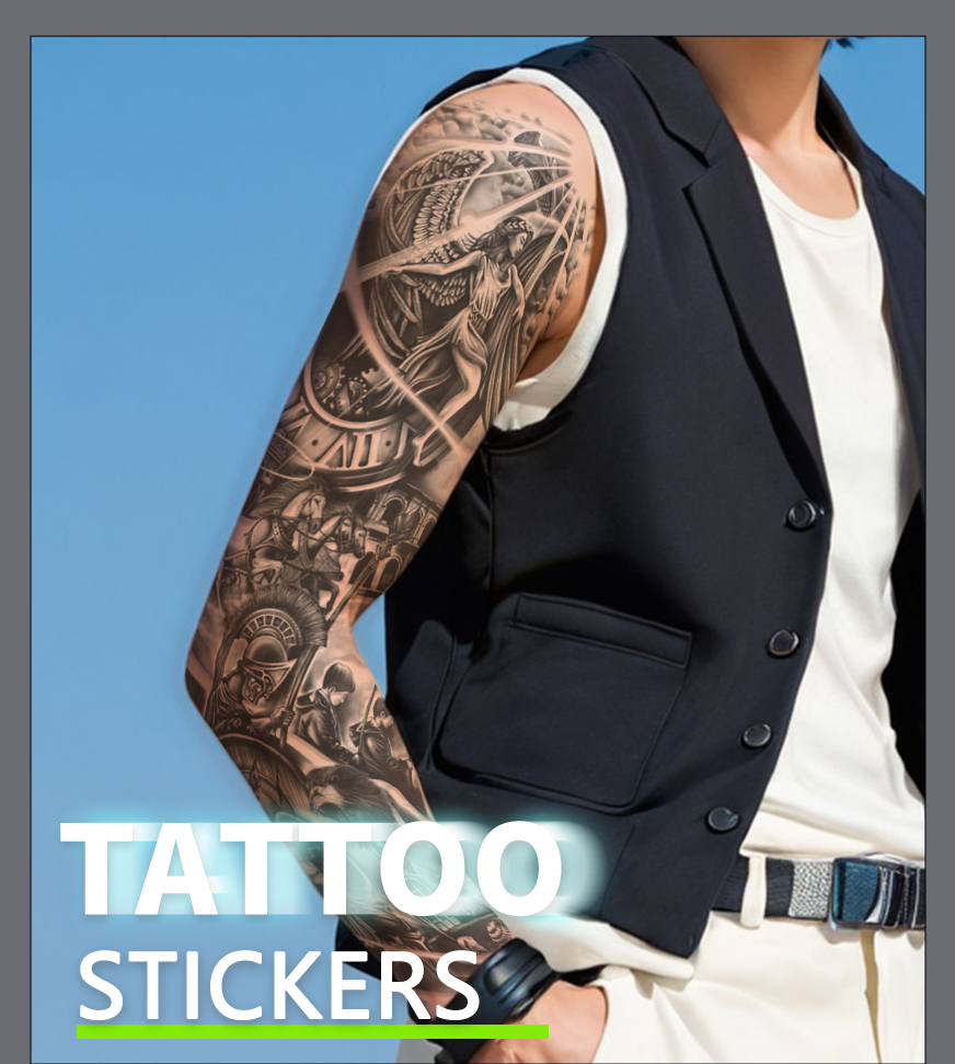 Waterproof Temporary Tattoo Stickers Fake Tattoos, Suitable for ...