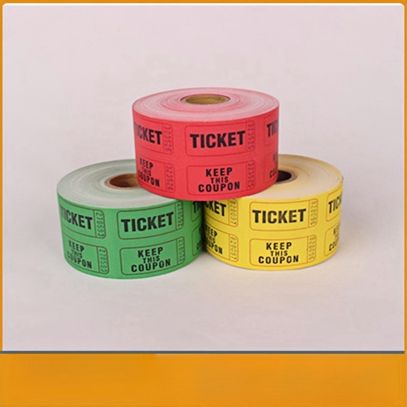 1000/3000pcs Amit Ticket/Raffle Ticket/Ticket Roll/Raffle Ticket With Number/Raffle Ticket ...