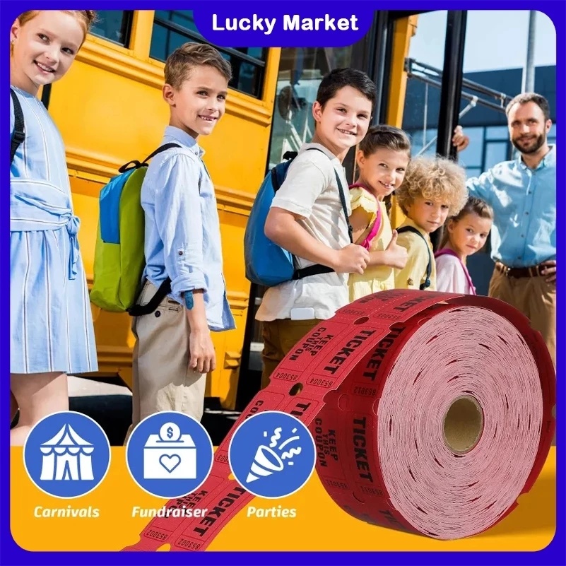 1000/3000pcs Amit Ticket/Raffle Ticket/Ticket Roll/Raffle Ticket With Number/Raffle Ticket ...