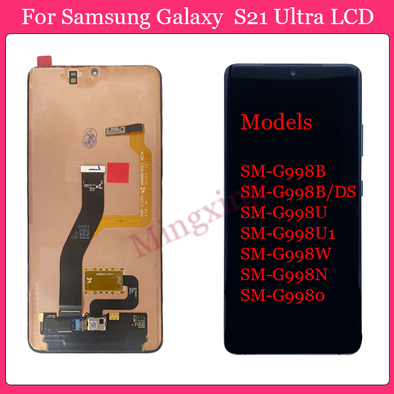 Original AMOLED For Samsung Galaxy S21 Ultra 5G G998 LCD Display Touch ...