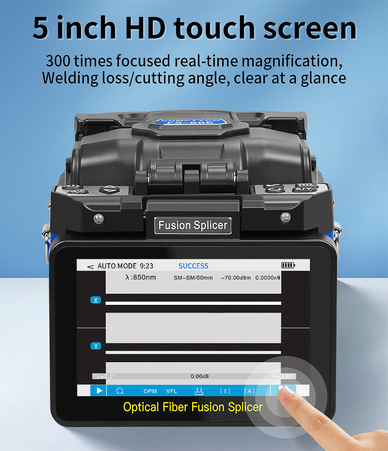COMPTYCO FS-60E blue Fully Automatic Fusion Splicer Machine Fiber Optic ...