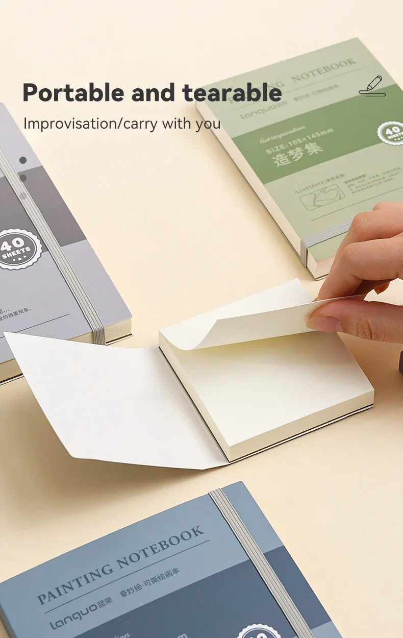 Tearable Drawing Notebook Sketchbook Handbook 250gsm Paper 40sheet Mini ...