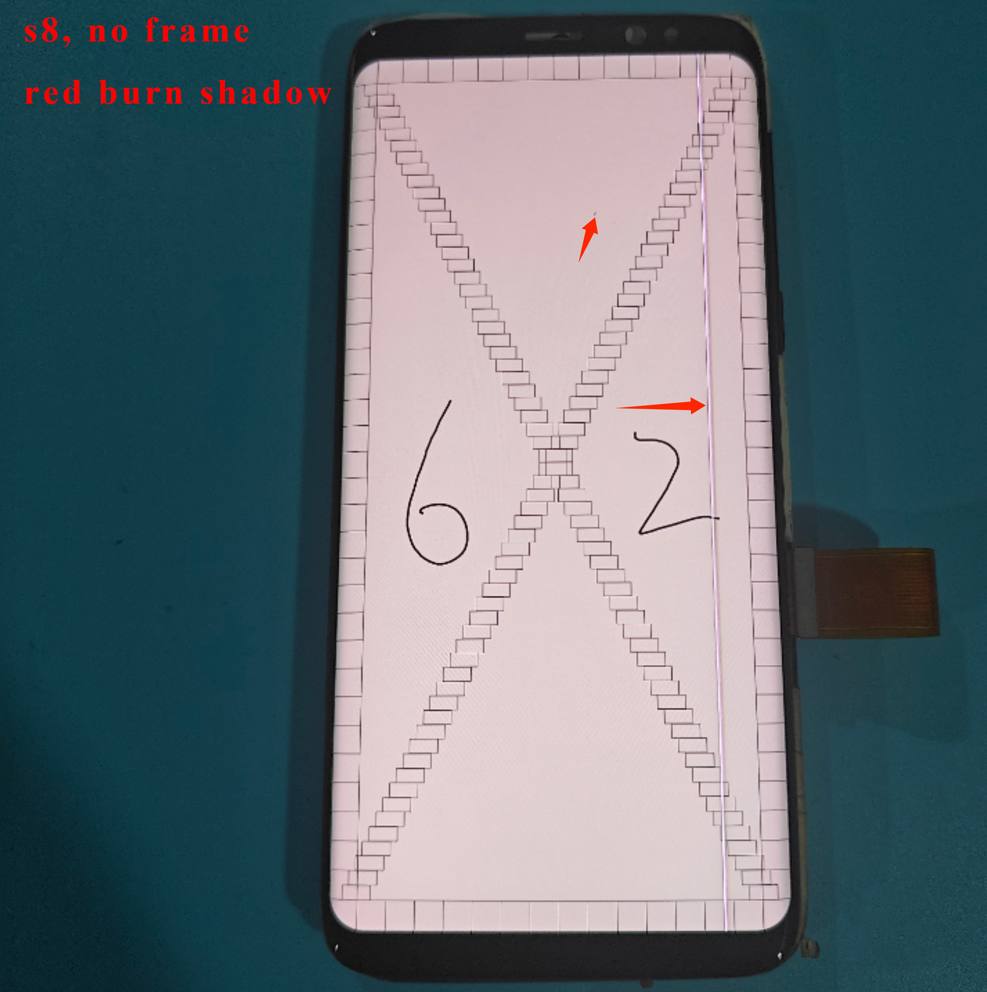 5.8inch Super AMOLED with dot line scratches LCD For Samsung Galaxy S8 ...