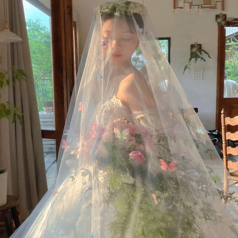 New Tulle Elegant Cathedral Romantic Veil Wedding Bridal 3M Long One ...