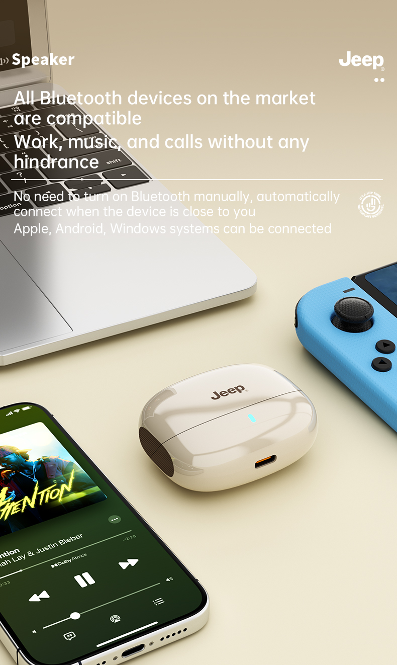 Jeep EW133 TWS True Wireless Bluetooth Earphones HiFi Sound HD Calls ...