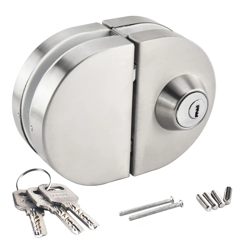 KIPRUN Double Open Glass Door Lock, Stainless Steel Double Bolt Sliding ...