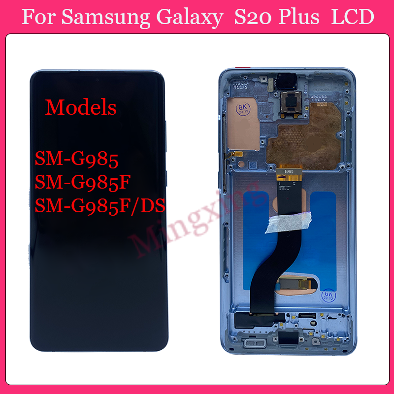 Original AMOLED Samsung Galaxy S20 Plus 4G 5G LCD Display Touch Screen With Frame Replacement ...