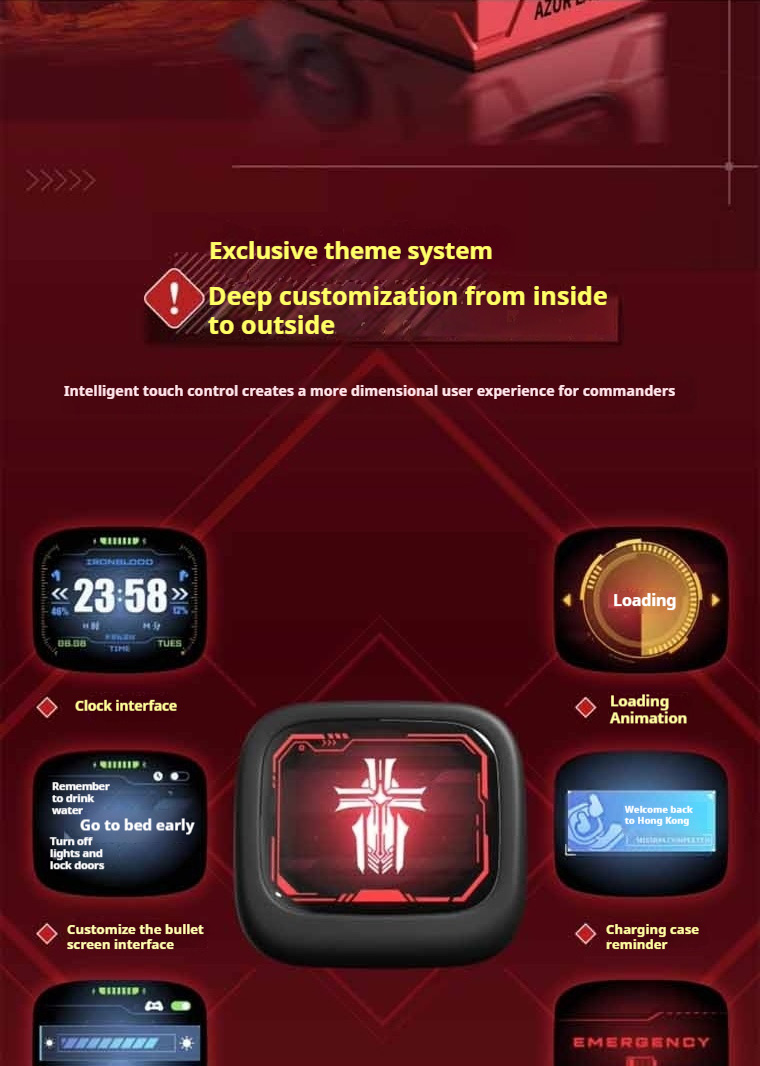 Bilibiligoods CUBE FACE Azur Lane Iron Blood LCD Touchscreen True ...