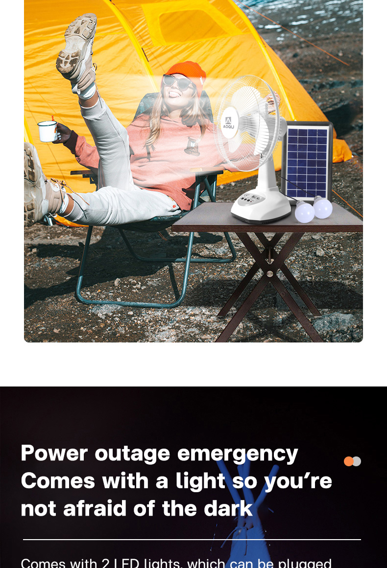 solar electric fan with panel 12 Inch standard rechargeable portable ...