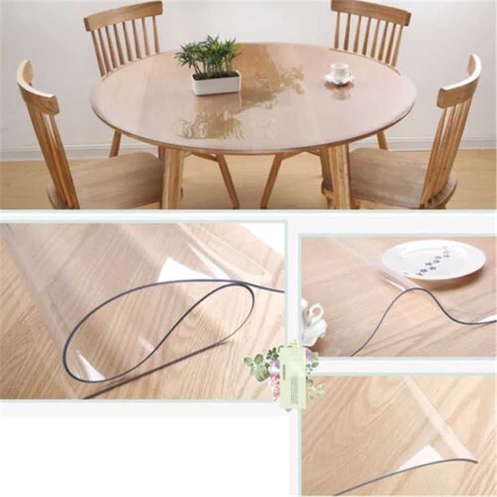 Tablecloth，Round Transparent Pvc Tablecloth Waterproof And Scald-Proof Soft Glass Tablecloth ...