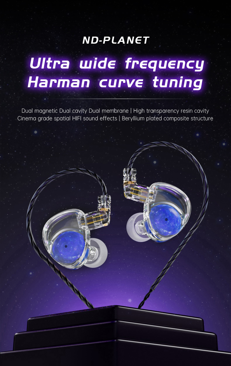 ND Planet Wired Headset Dynamic Stereo Heavy Bass In Ear Monitor HiFi Earphone Game Sport Music ...