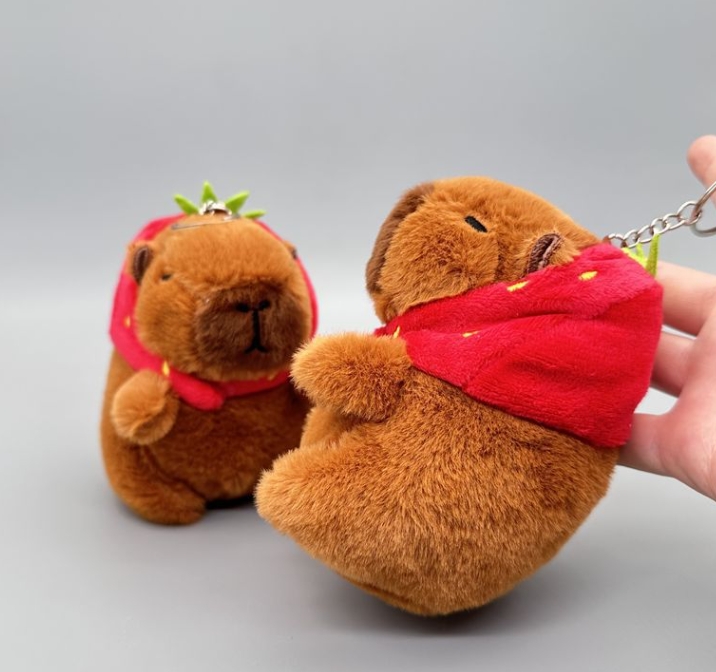 Capybara Plush Pillow, 13CM Keychain Pendant Doll For Girls, Birthday ...