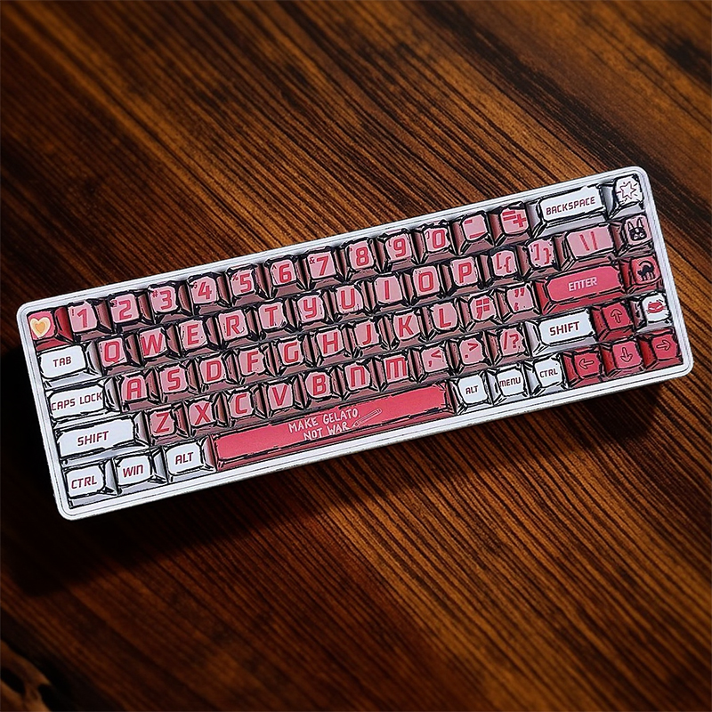 Comic Wind Sweetheart Keycaps PBT Dye-sub Cherry Profile Keycap Custom ...