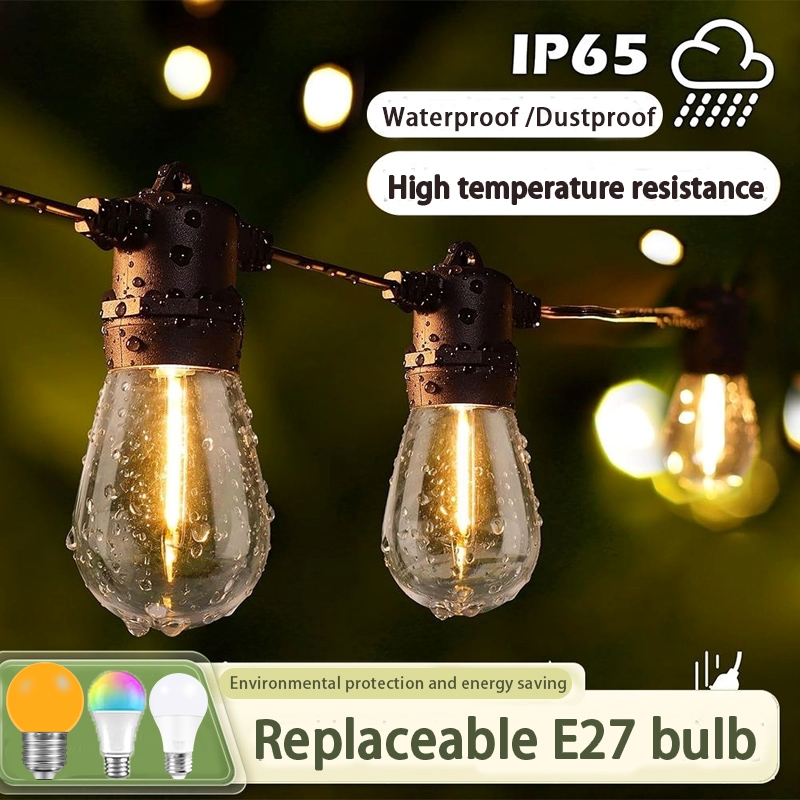 Led Bulb String Lights Outdoor Waterproof Party Lights Fairy Light 30 ...