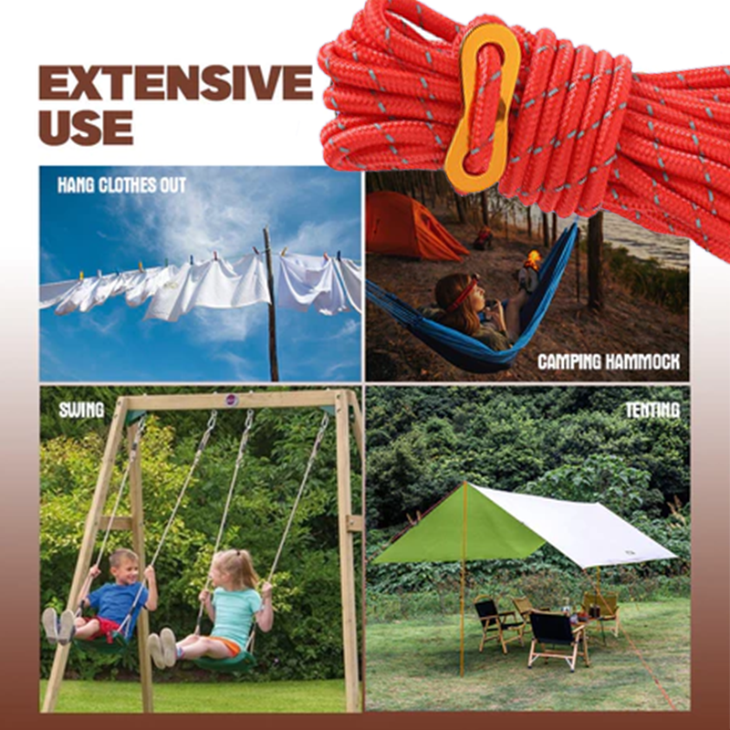 4M Camping Reflective Rope Outdoor Umbrella Rope Tent Fixed Rope Canopy ...