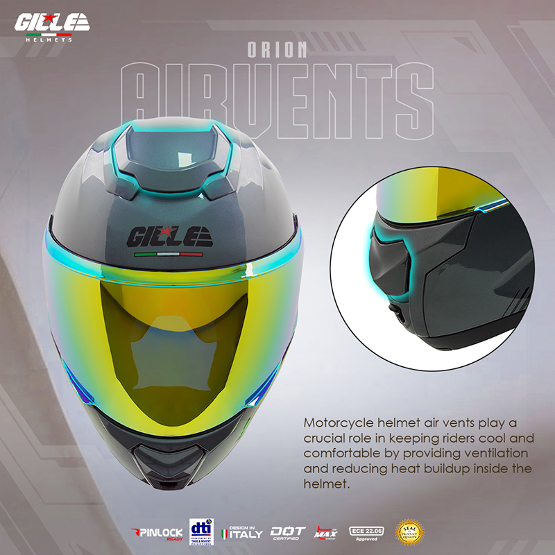 GILLE AF-10 ORION modular full face helmet motorcycle dual visor with ...