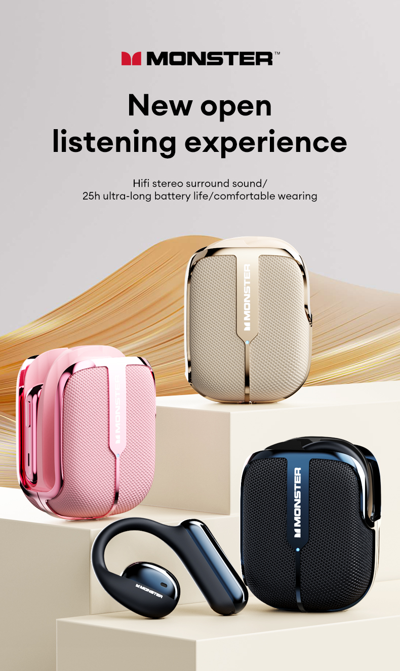 Monster XKO06 Bluetooth Earphones HIFI stereo surround sound Up to 25 ...